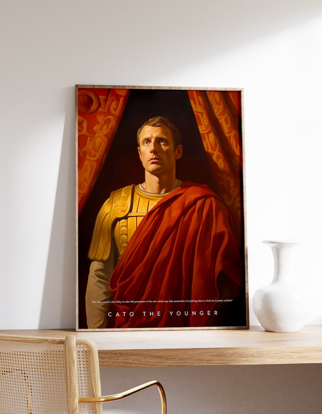 Cato the Younger Poster | Philosopher Print | Bookworm Gift | Quote ...