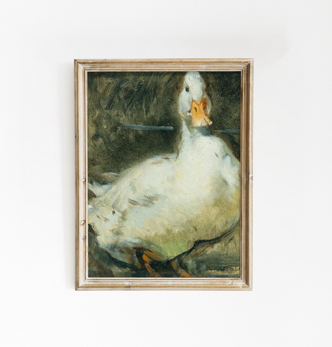 Duck Painting | Duck Portrait Print | Duck Wall Art | Vintage Poster ...