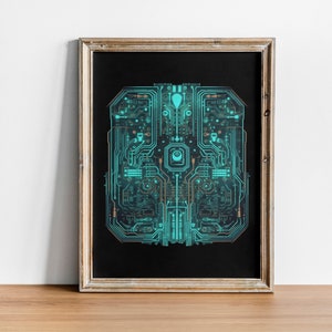 Circuit Board Print Programmer Wall Art Programming Poster Programmer Poster Programmer Gift ...