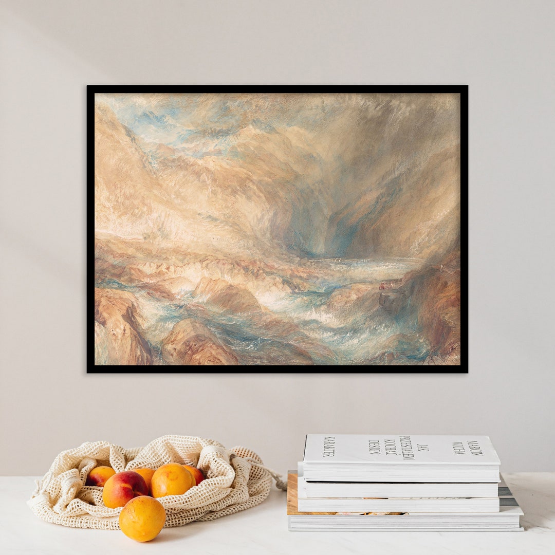 William Turner - the Pass of St. Gotthard Near Faido Watercolour Over ...