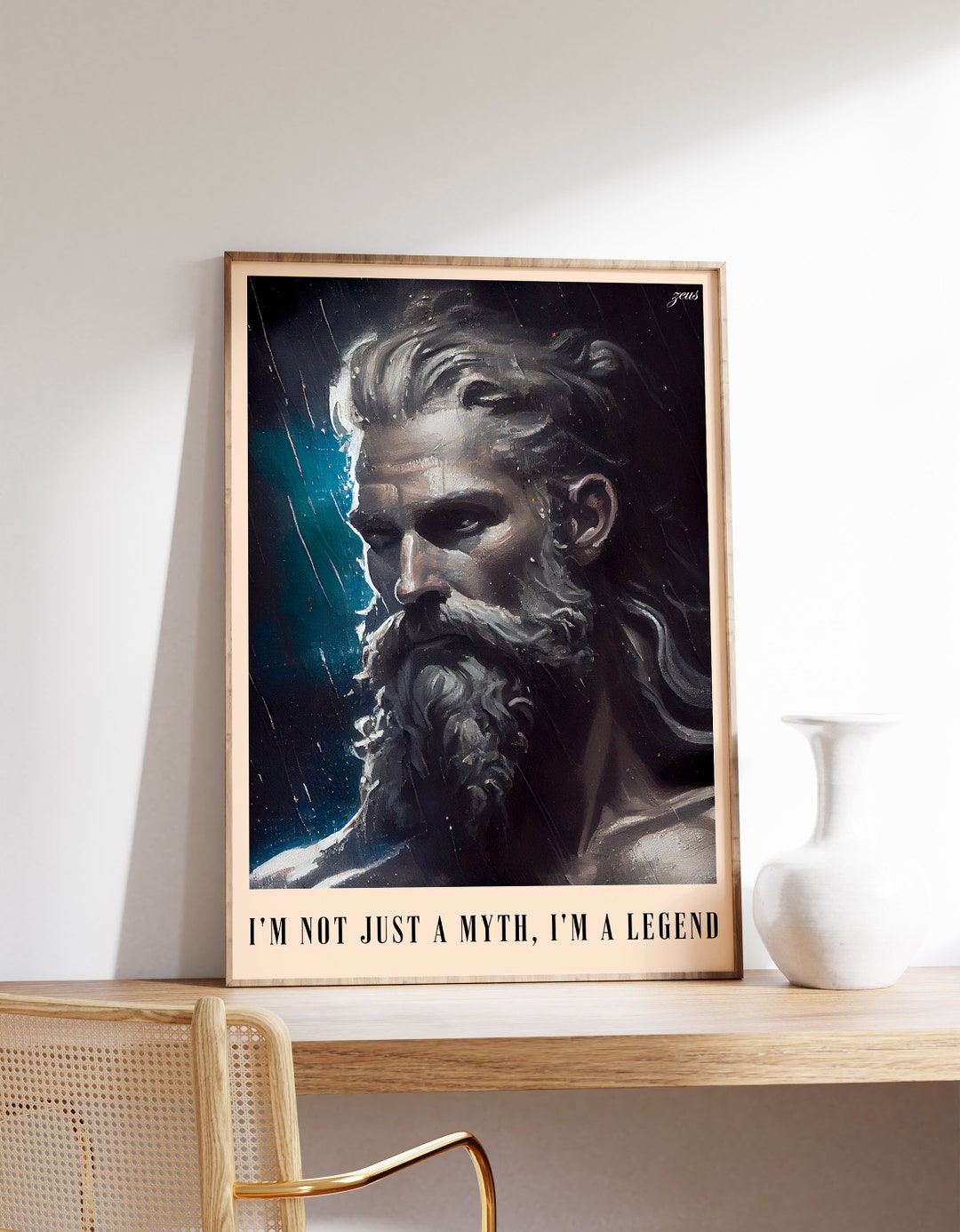 Zeus Print | Mythology Poster | Ancient Greece Print | Mythical Print ...