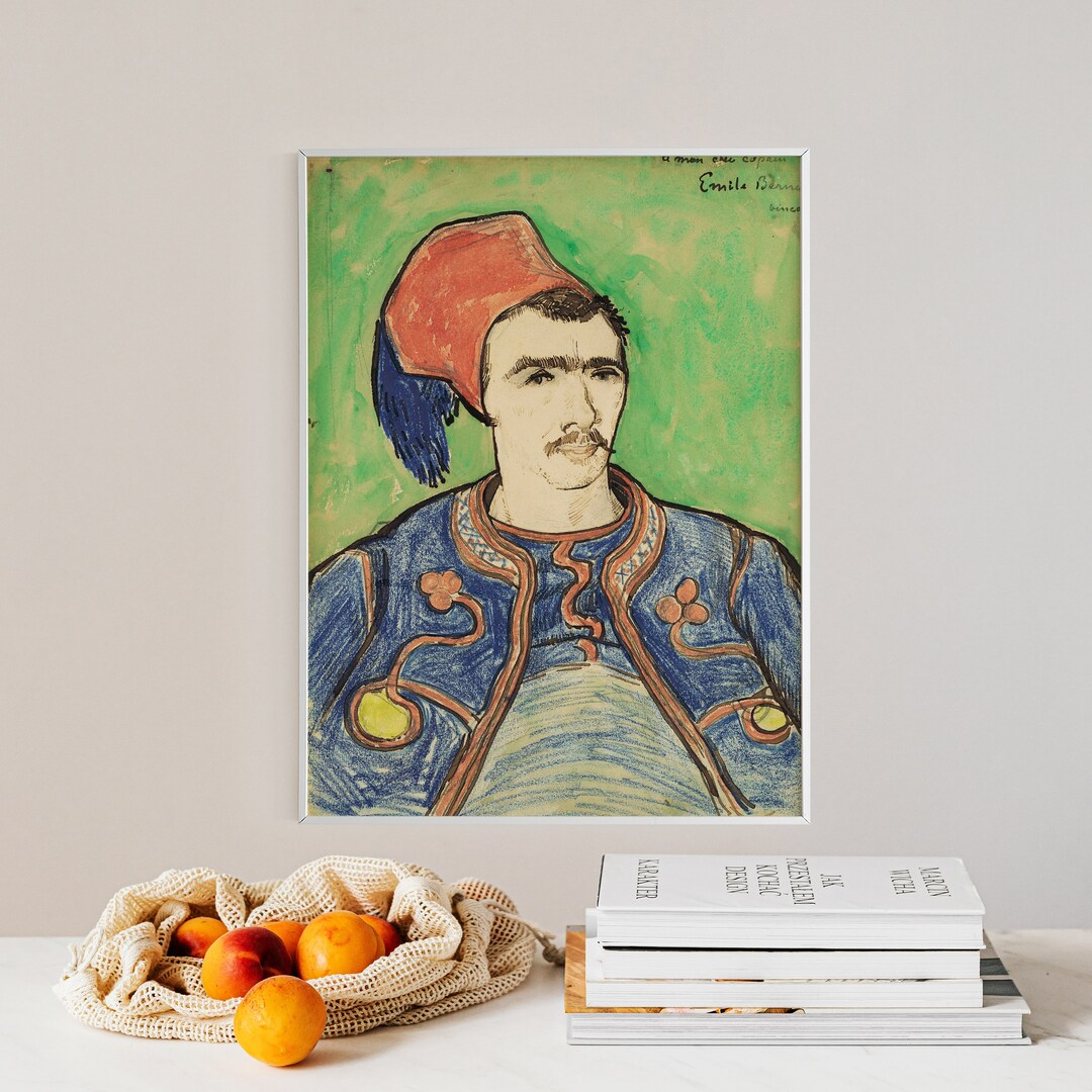 Van Gogh Poster | the Zouave (1888) | Vintage Painting, Antique Wall ...