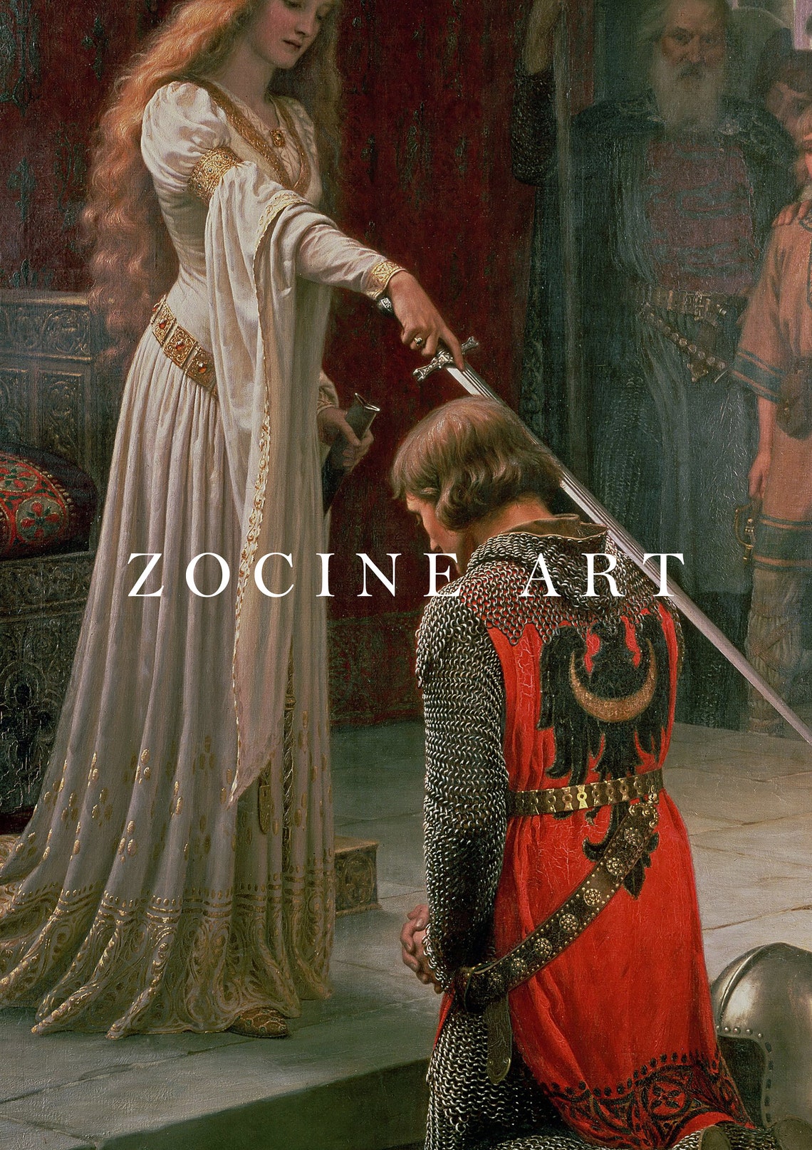 Edmund Blair Leighton Accolade 1901 Print Painting - Etsy