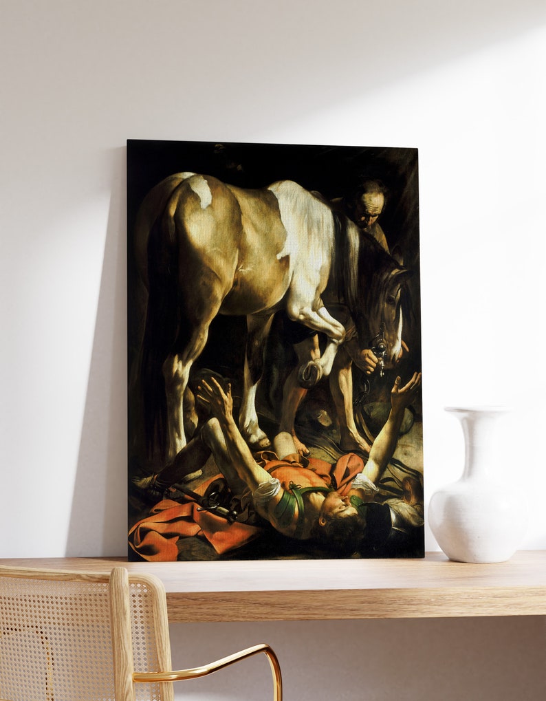 Premium Canvas | Caravaggio - the Conversion on the Way to Damascus ...