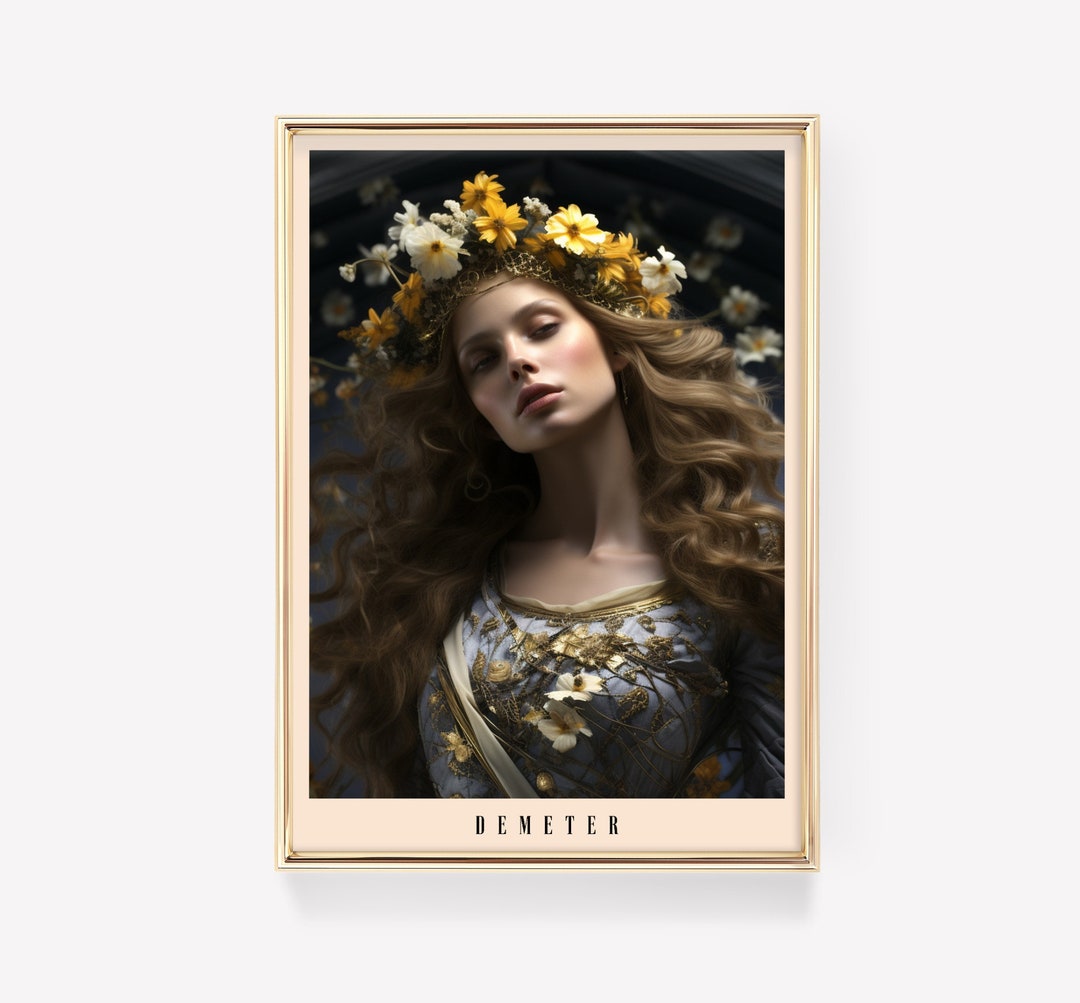 Demeter Poster | Mythology Poster | Ancient Greece Art | Mythical ...