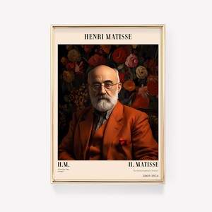 Henri Matisse Portrait | Vintage Painting | Exhibition Print ...