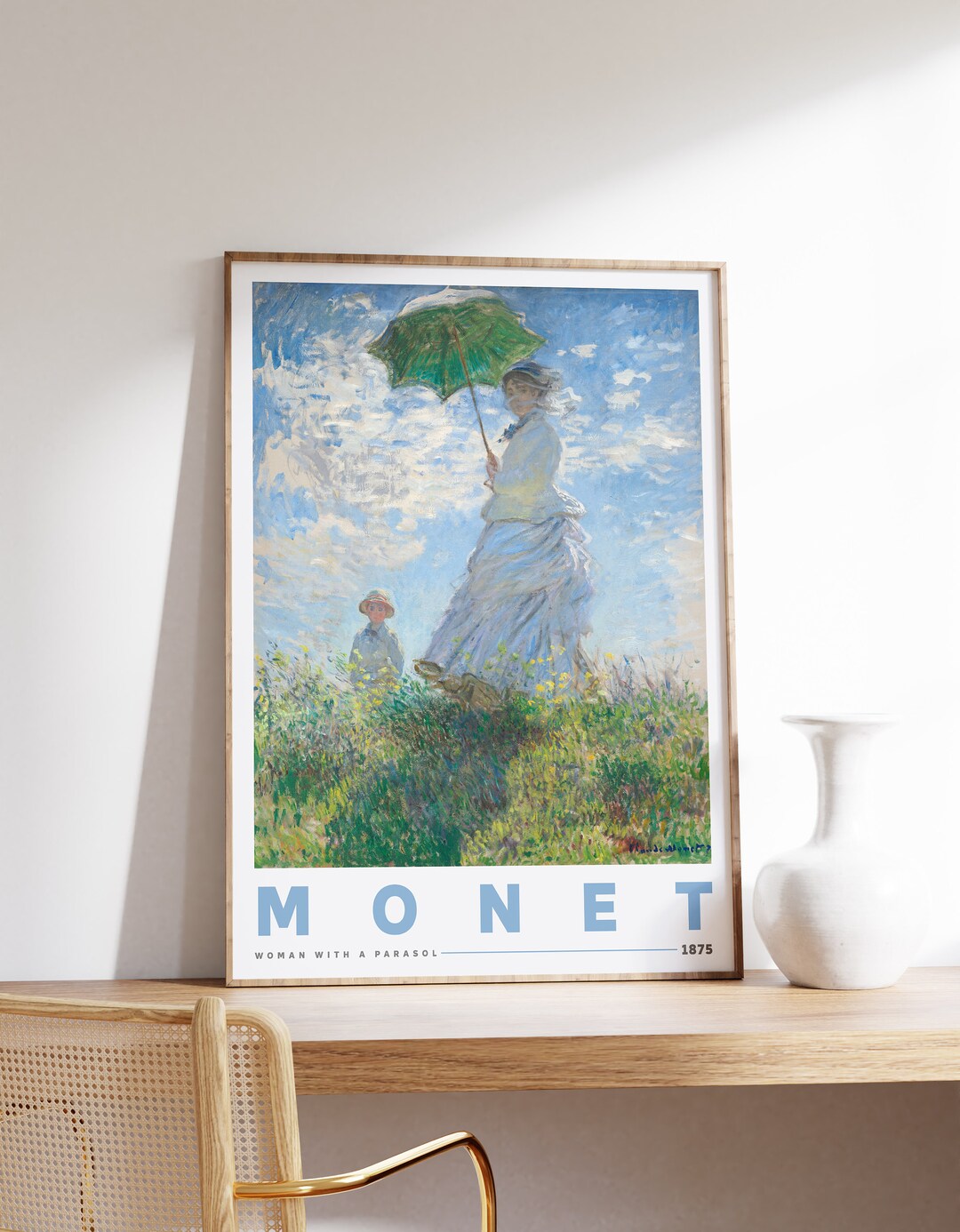 Woman With a Parasol by Claude Monet | Botanical Garden Antique ...