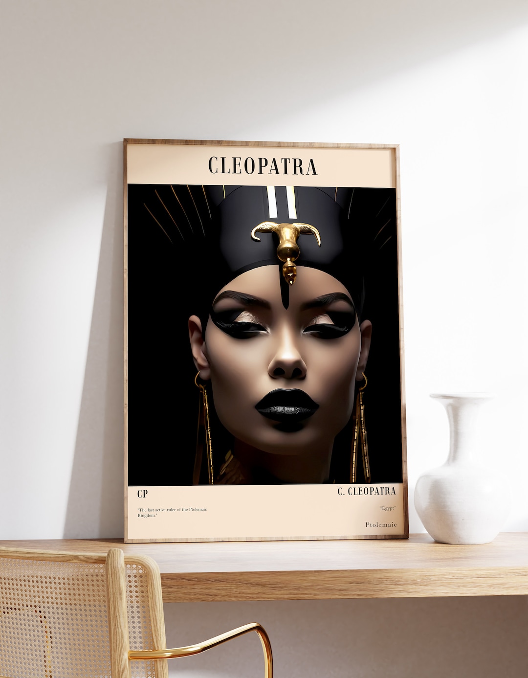Cleopatra Print | Vintage Print | Minimal Wall Decor | Wall Art ...