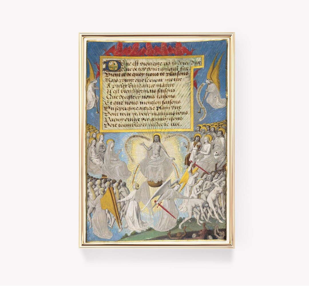 Medieval Art Print | Last Judgment Artwork | Colombe Painting ...