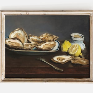 Edouard Manet - Oysters (1862) | Vintage Painting | Breakfast Plate ...