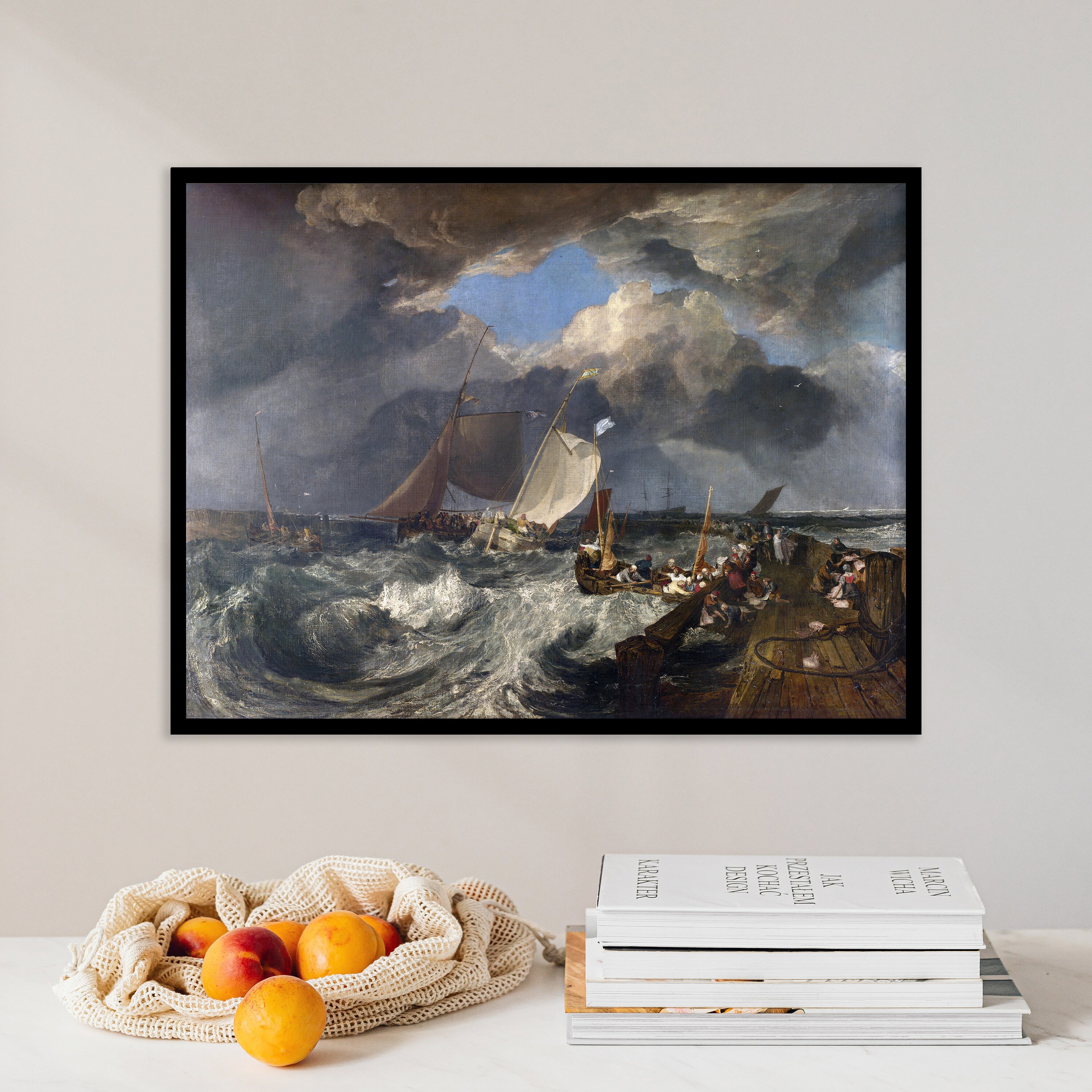 Vintage Wave Oil Painting | William Turner - Calais Pier (1803 ...