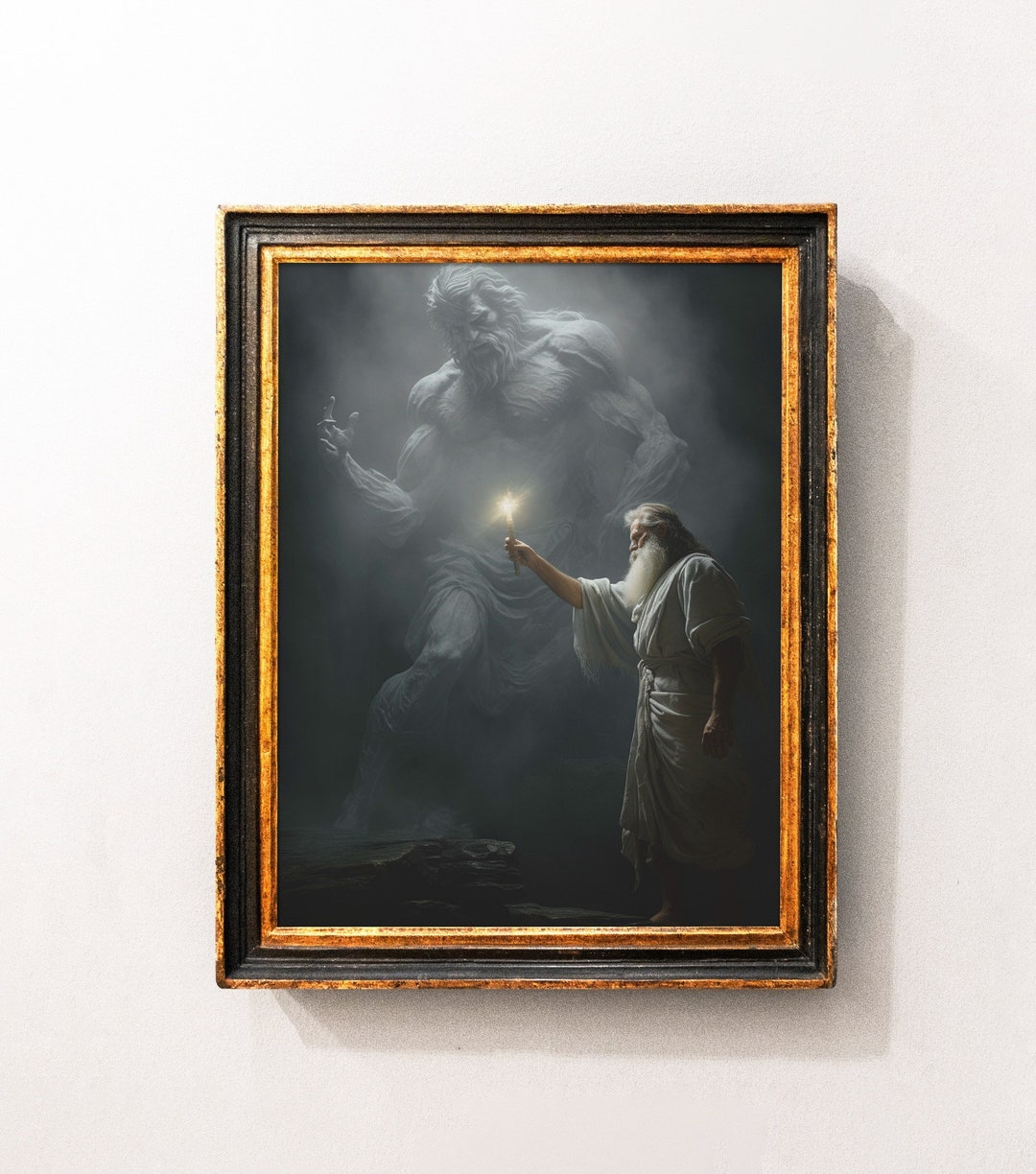 Ghost With Zeus | Zeus Oil Painting | Vintage Poster | Art Poster Print ...