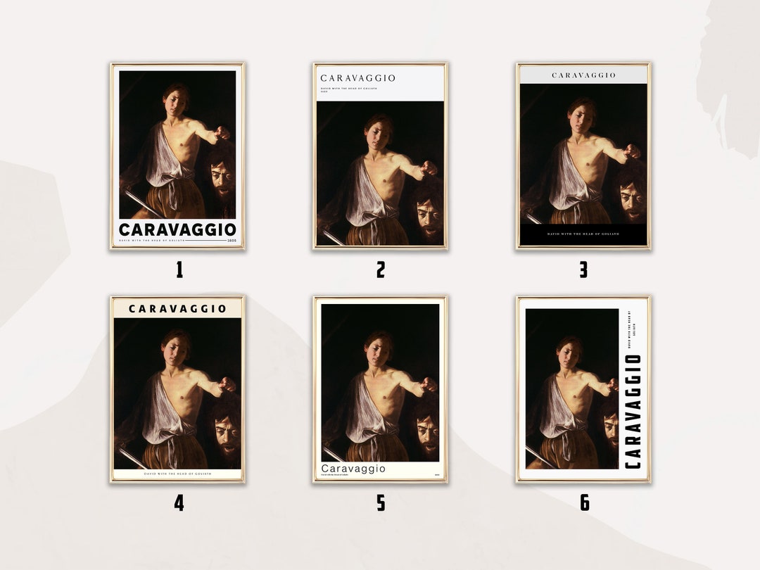 Caravaggio Poster | Caravaggio Print | Minimalist Art Print | Modern ...