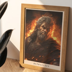 Hephaestus Poster | Mythology Poster | Ancient Greece Art | Mythical ...
