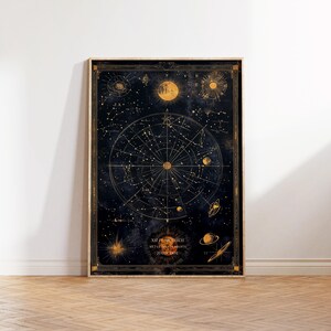 Custom Zodiac Chart | Astrology Art | Star Map | Horoscope Design ...