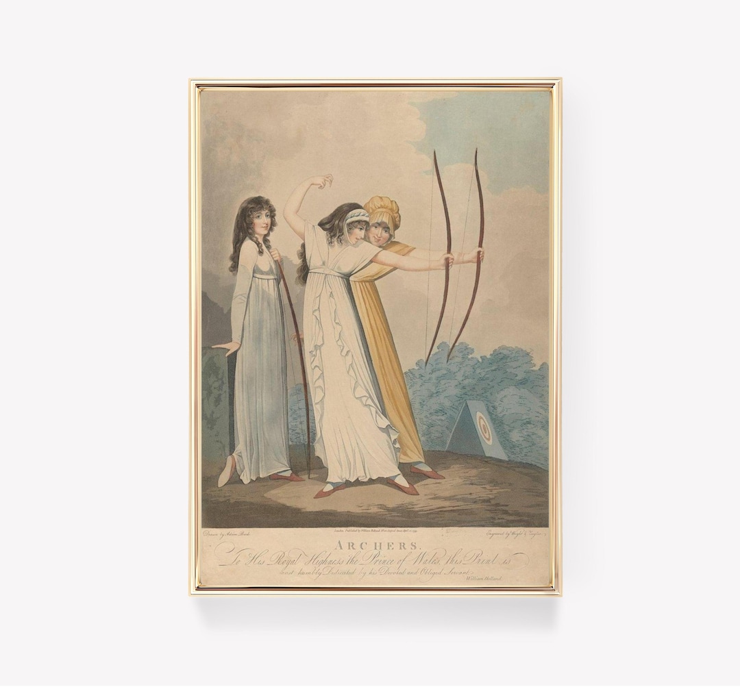 Adam Buck Archers | Vintage Art | Archery Print | Classical Painting ...