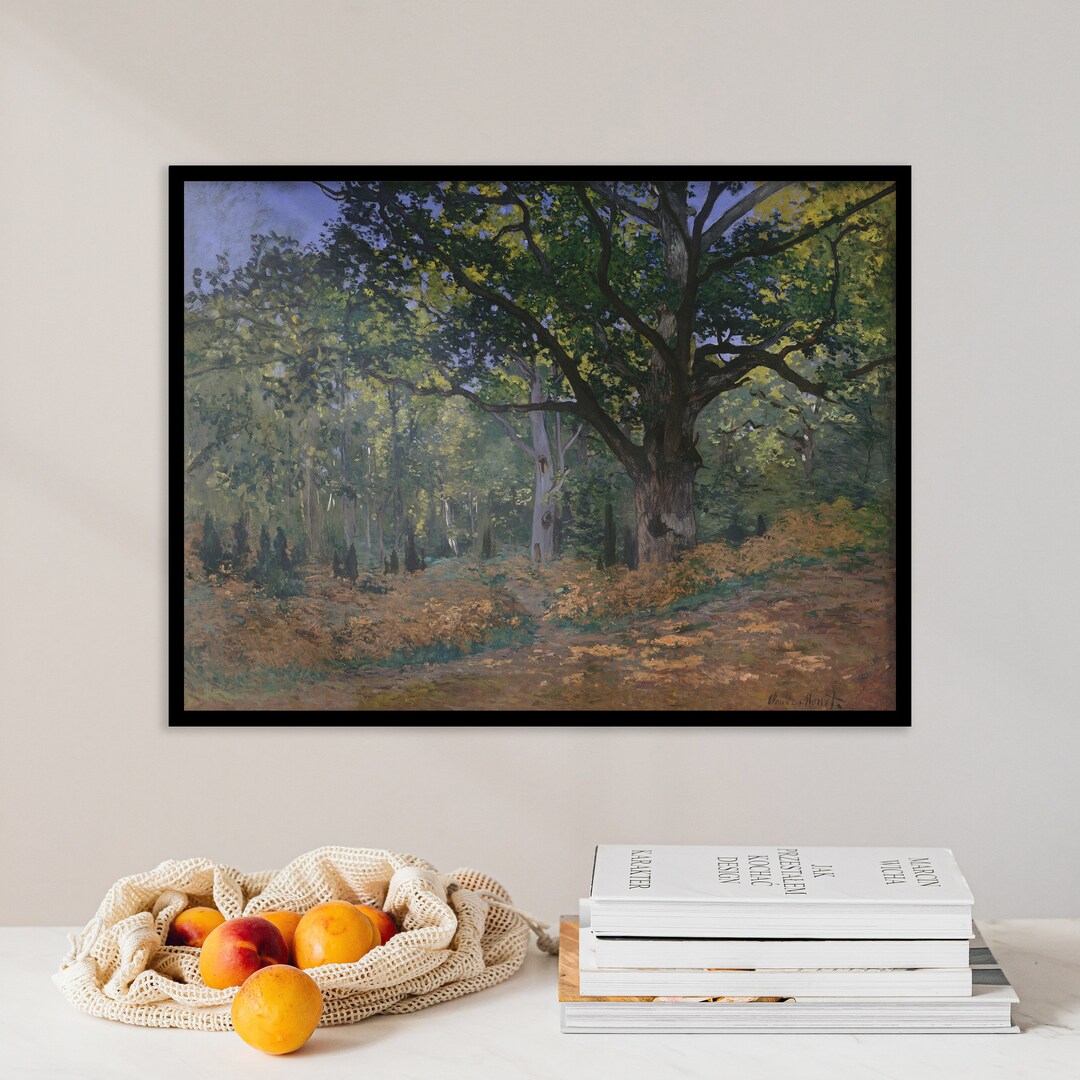 Claude Monet - Fontainebleau Forest (1865) | Forest Landscape | Forest ...
