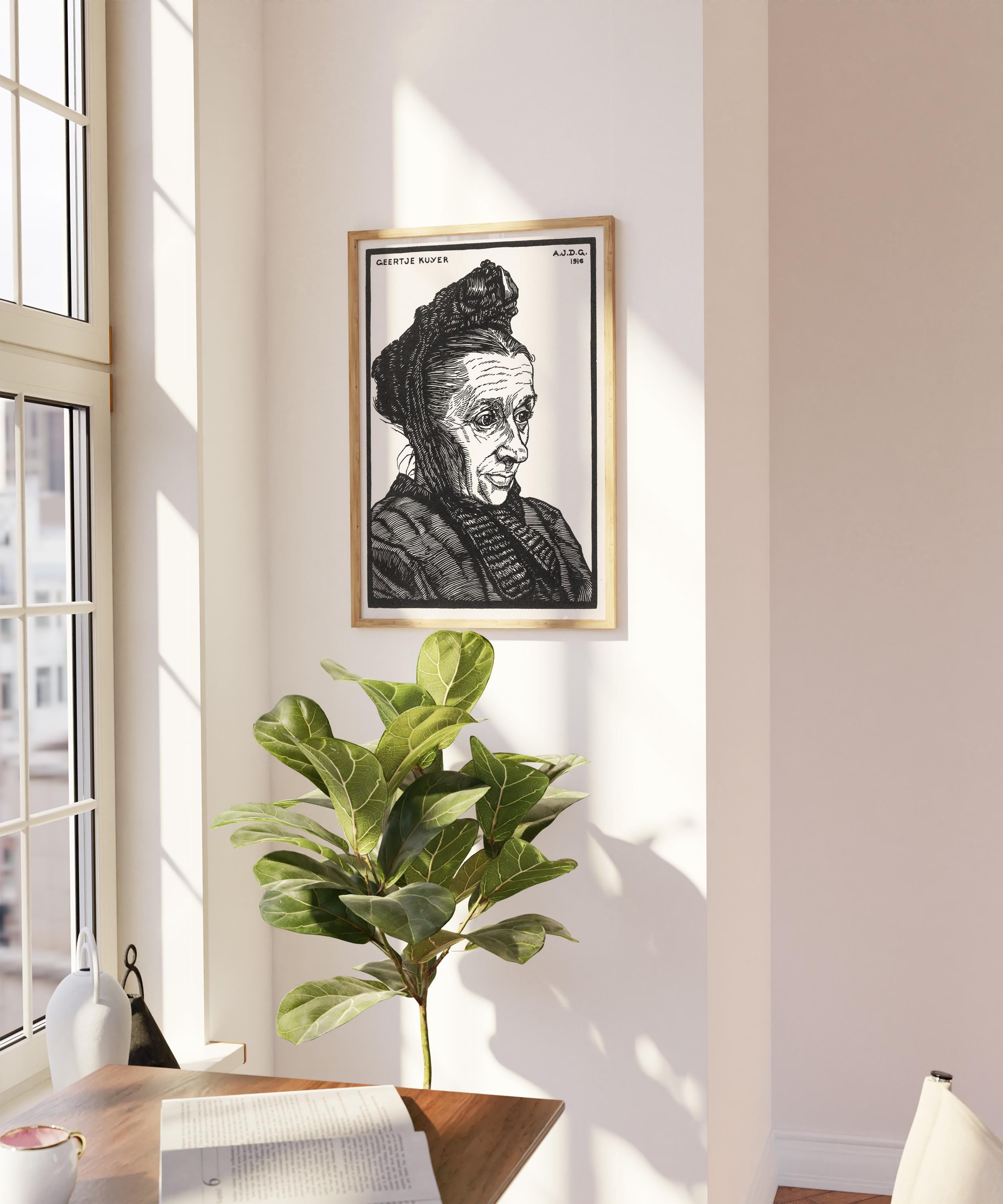 Portrait of Geertje Kuijer Print | Vintage Portrait Art | Classic Dutch ...