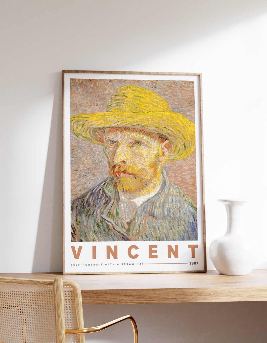 Self Portrait by Vincent Van Gogh Print | Exhibition Poster | Van Gogh ...