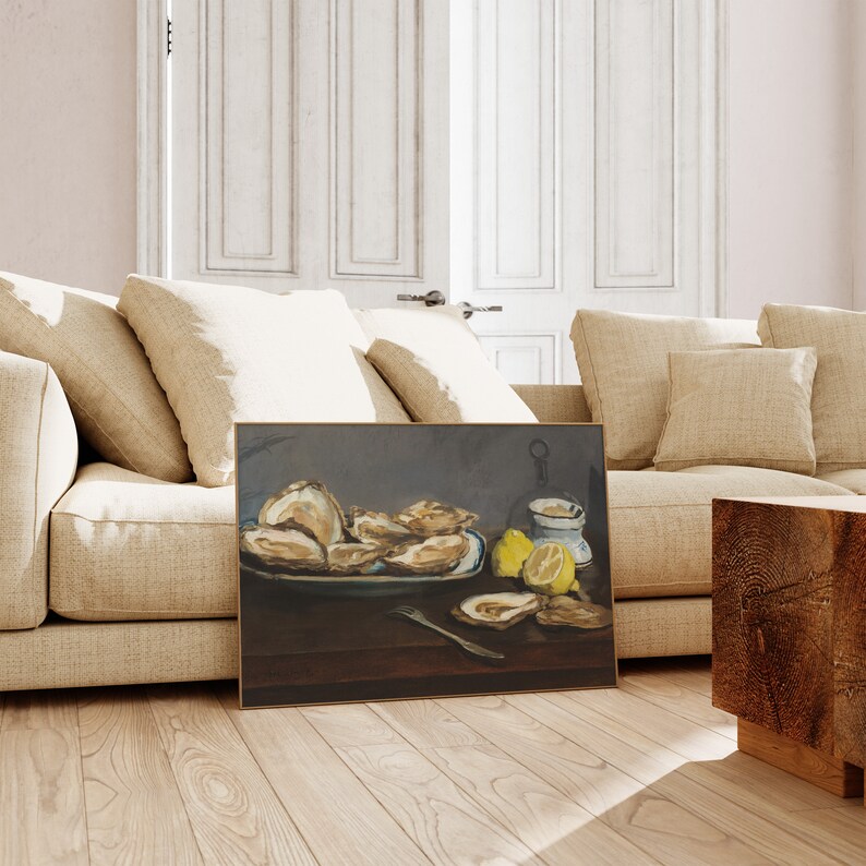 Edouard Manet - Oysters (1862) | Vintage Painting | Breakfast Plate ...