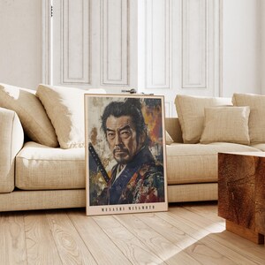 Musashi Miyamoto | Vintage Painting | Historical Decor | Modern Home ...