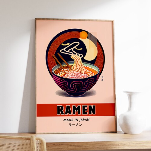 Ramen Poster Food Art Kitchen Print Digital Download - Etsy
