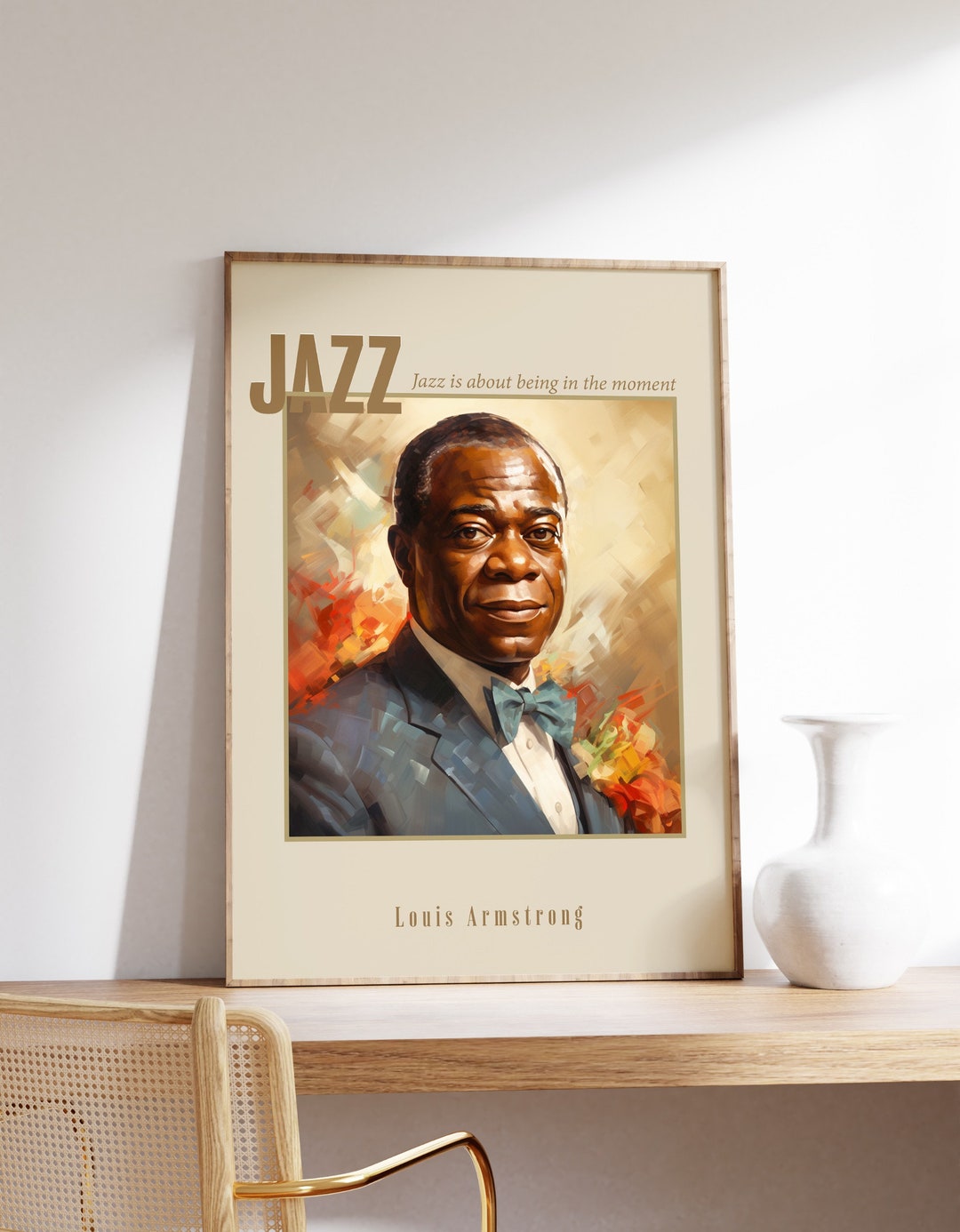 Louis Armstrong Poster Musical Print Jazz Poster Jazz - Etsy