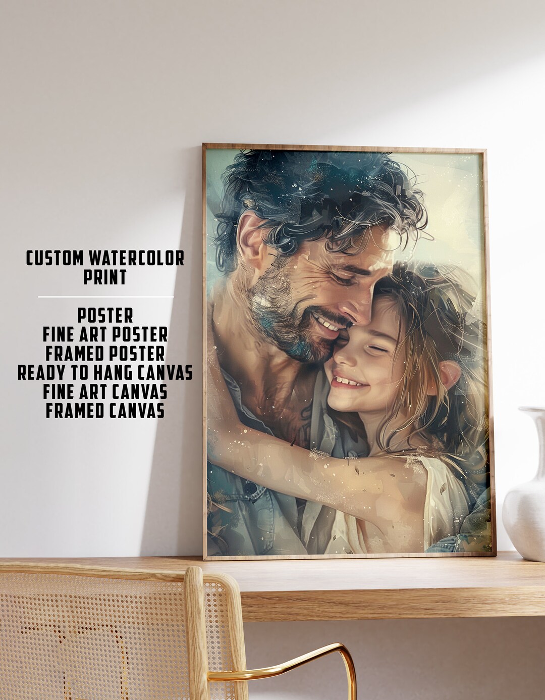 Fathers Day Gift | Personalized Portrait Gift for Dad | Custom ...