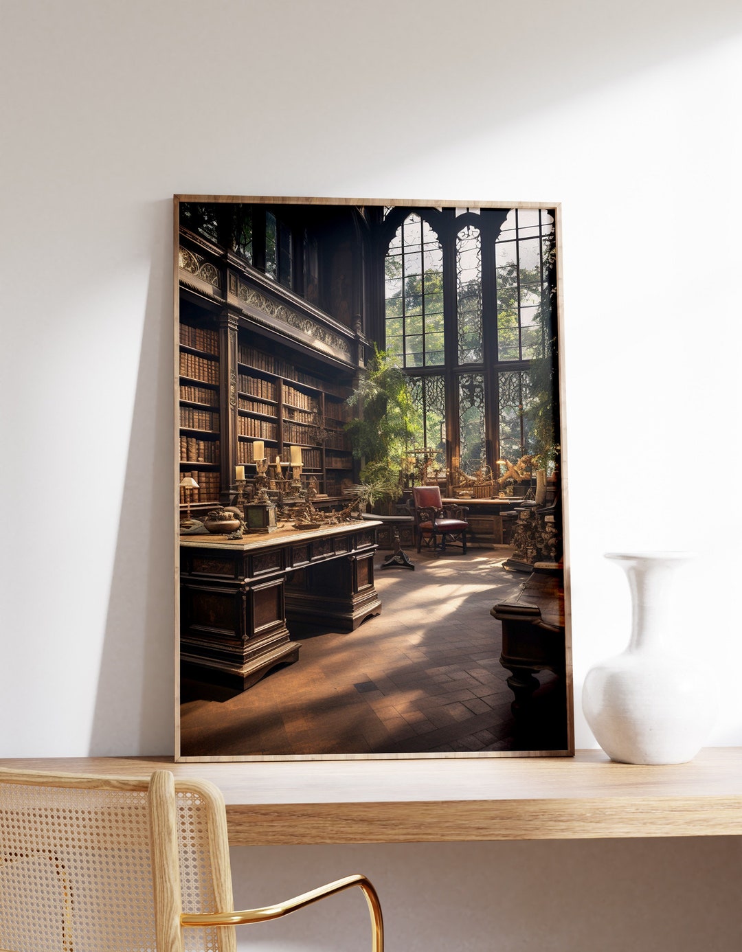 Moody Library | Cottagecore Wall Art | Moody Botanical Wall Art ...