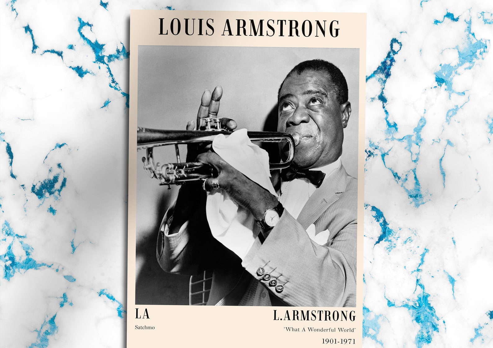 Louis Armstrong Poster Louis Armstrong Print Jazz Poster Etsy Australia
