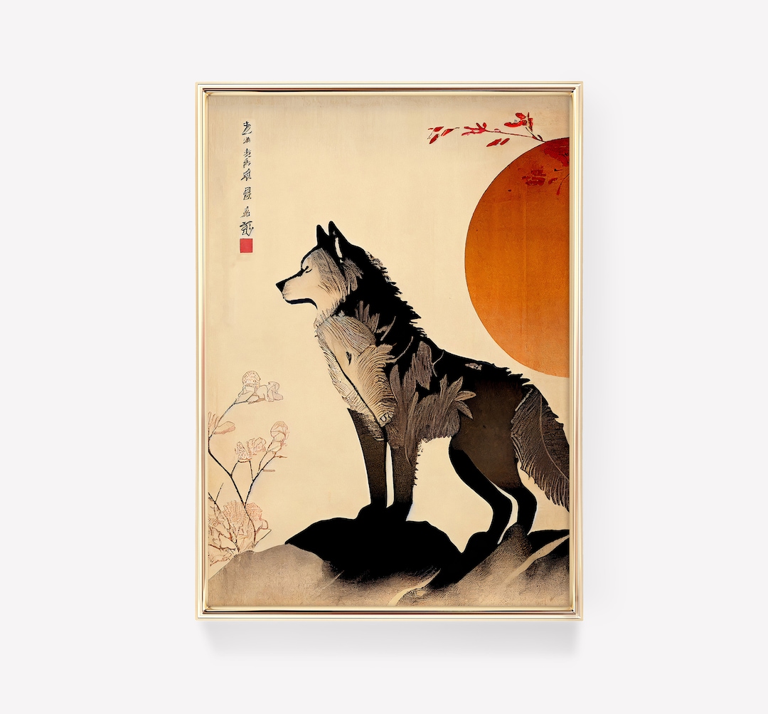 Premium Print | Wolf Poster | Japanese Painting | Ukiyo-e Painting ...