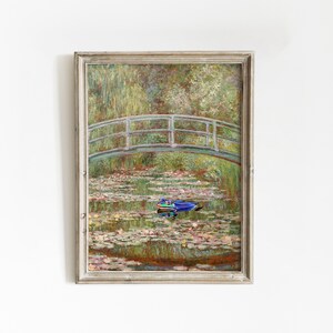Claude Monet Frog Print | Cute Frog Print | Funny Frog Art | Funny ...
