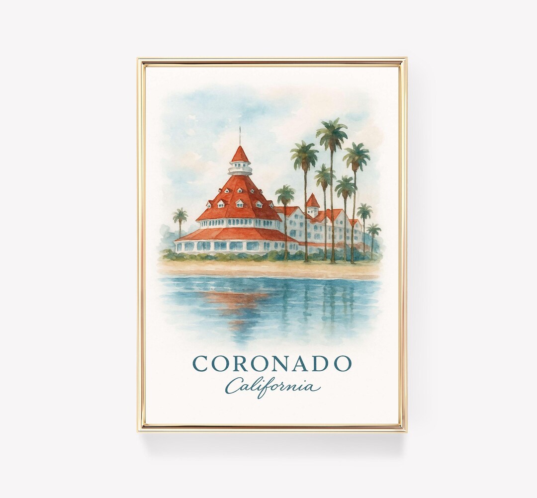 Coronado Vintage Travel Poster, California Wall Art, Coronado Print ...