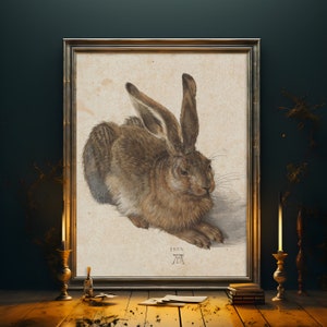 Dark Academia Print | Albrecht Durer | Young Hare (1502) | Victorian ...