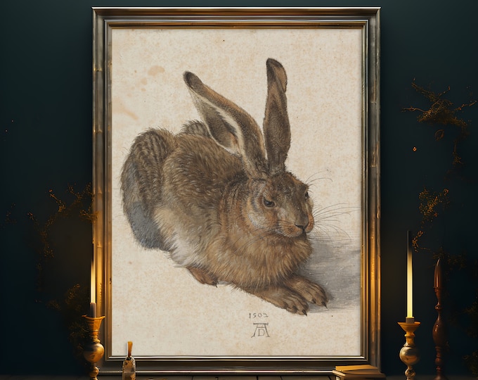 Durer Fine Art Reproduction. Young Hare, 1502 by Albrecht Durer. Fine ...