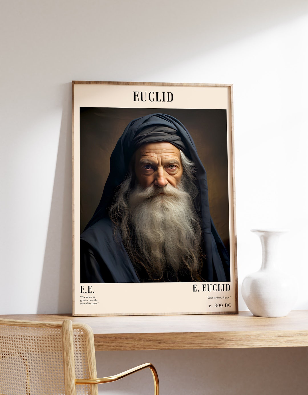 Euclid | Scientist Portrait | Math Genius Art | Inspirational Quote ...
