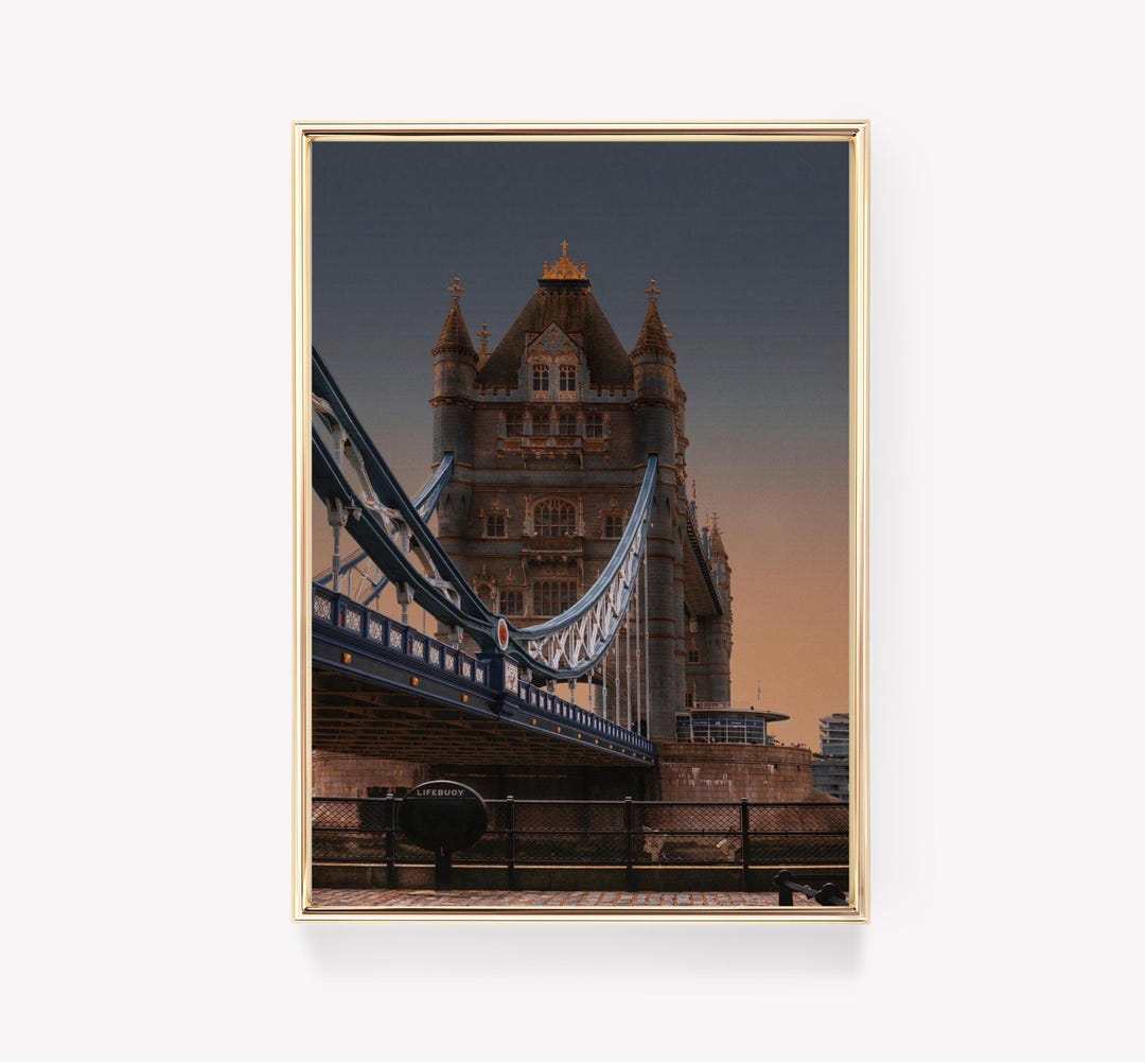 Tower Bridge Poster | London Art Print | Vintage Bridge Print | London ...