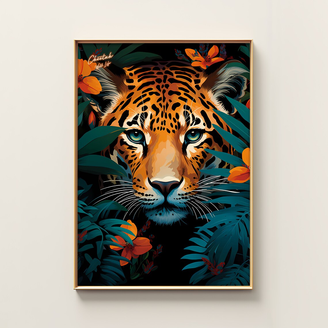 Cheetah Print | Cheetah Poster | Vintage Animal Art | Wild Life Wall ...