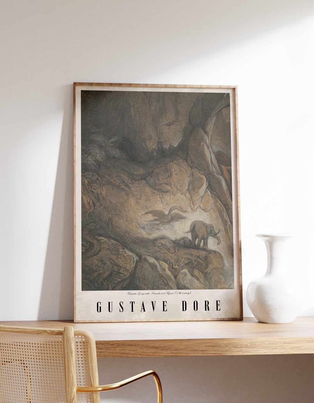 Gustave Dore Prints | Fantastic Gorge With Animals and Figures (19th ...