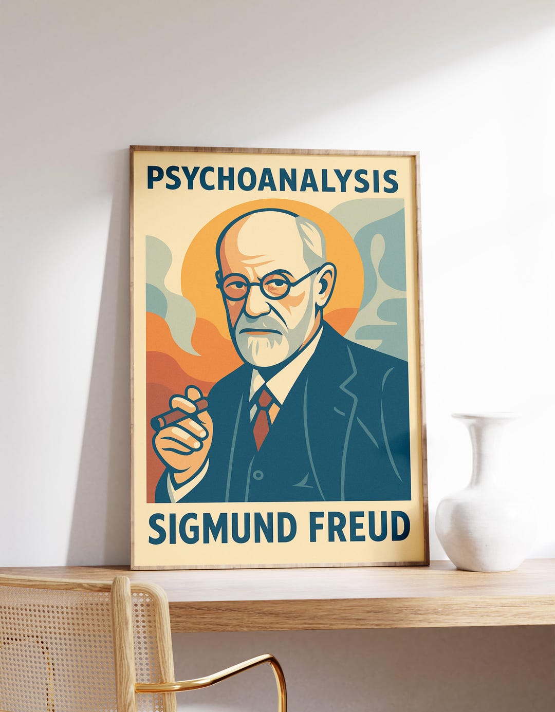 Sigmund Freud - Psychology Poster, Philosopher, Psychoanalysis, Therapy ...