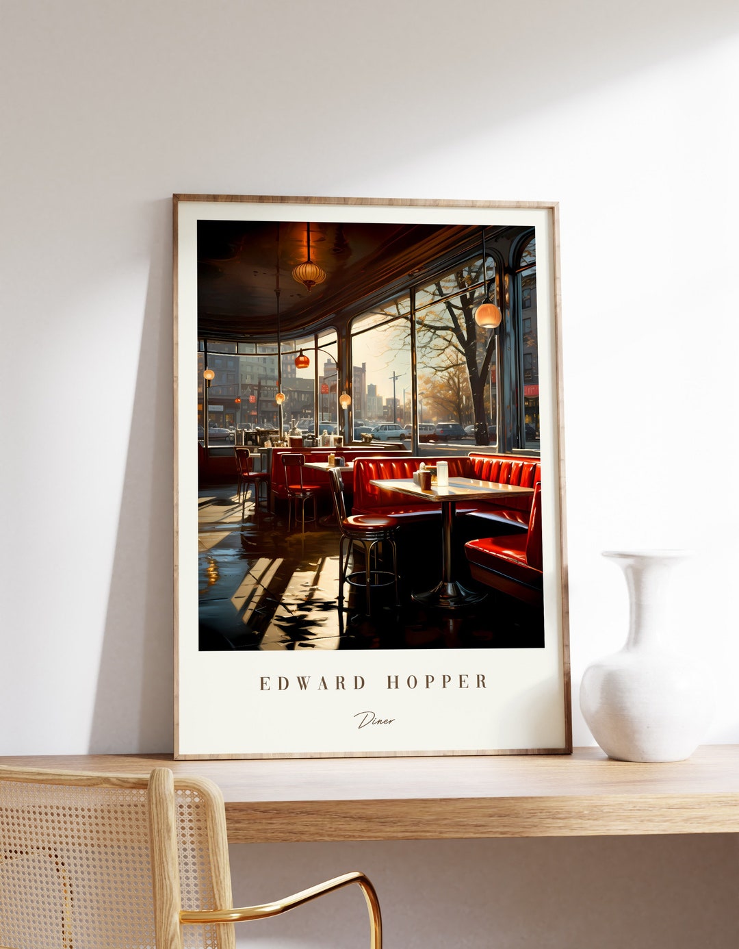 Edward Hopper | Vintage Painting | Diner Poster | Modern Home Decor ...