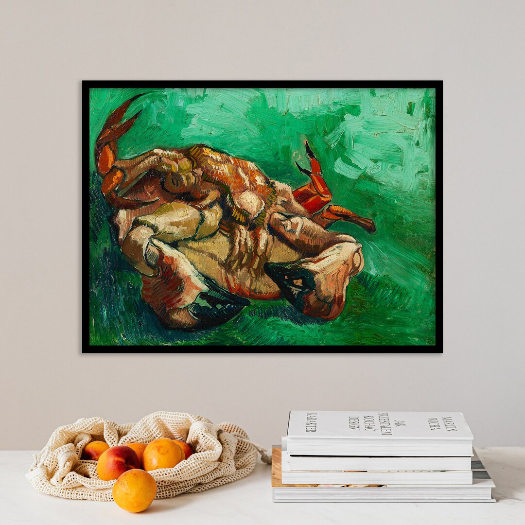 Van Gogh Poster | Crab on Its Back (1889) | Crab Painting, Vintage ...