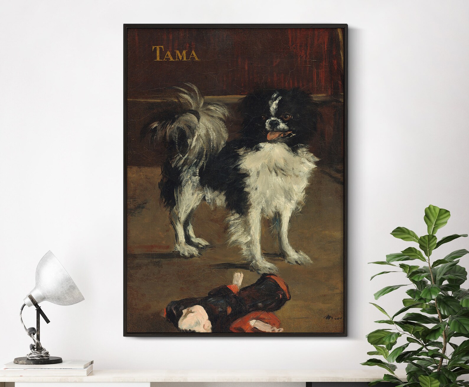 Edouard Manet - Tama, the Japanese Dog (1875) | Dog Painting, Dog ...