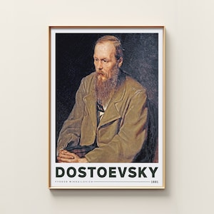 Fyodor Dostoevsky Poster | Vintage Wall Art | Bookworm Gift | Wall Art ...