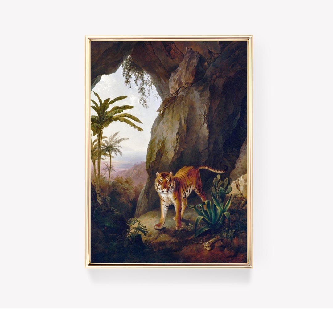 Henri Rousseau Art | Tiger Poster | Jungle Decor | Tropical Storm Print ...