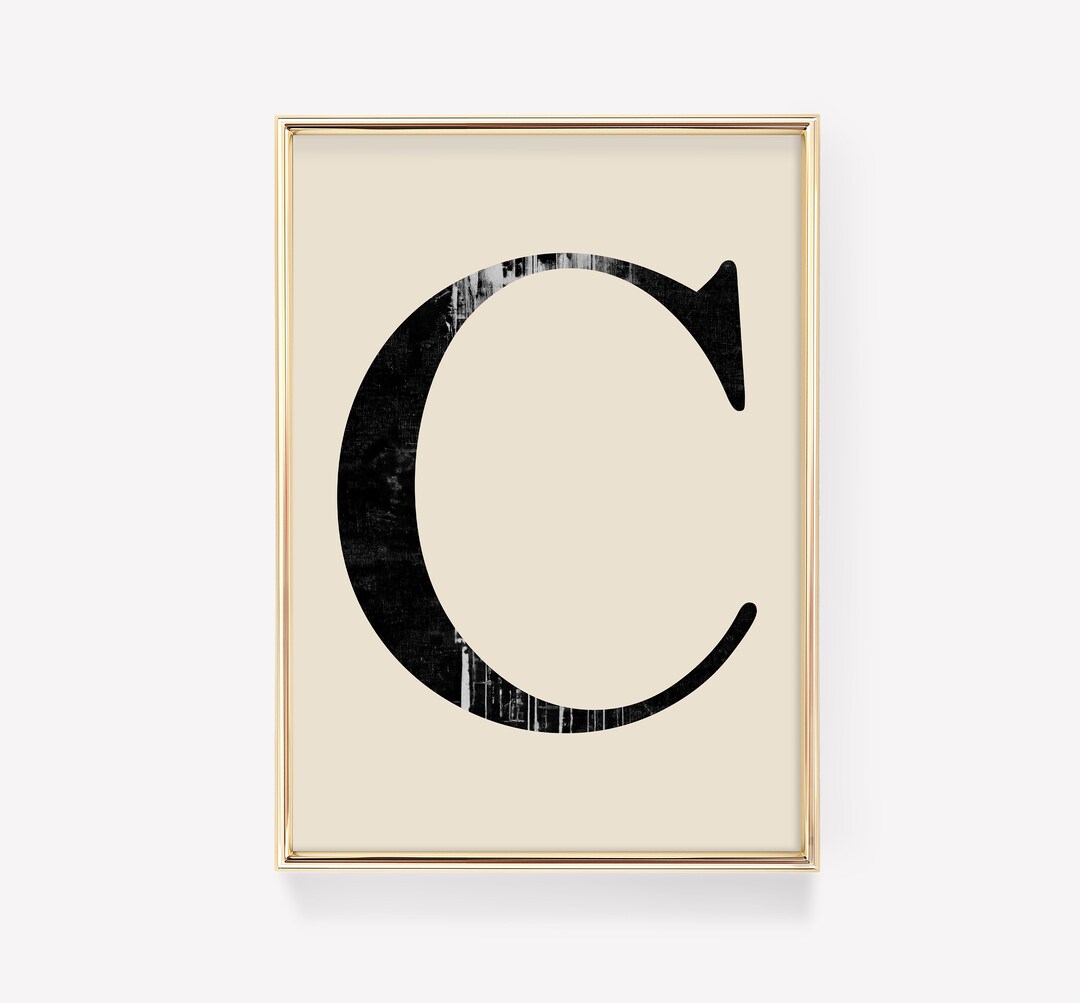 Custom Alphabet Poster, Big Letters Art Prints, Personalized Wall Art ...