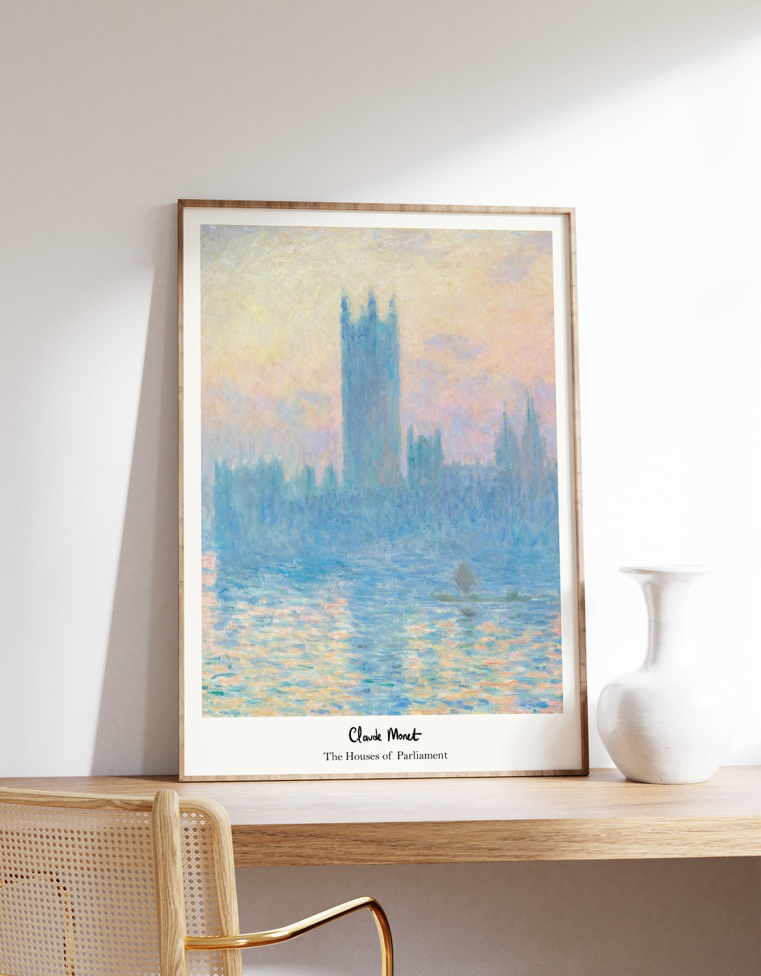 The Houses of Parliament by Claude Monet | Exhibition Poster | Antique ...