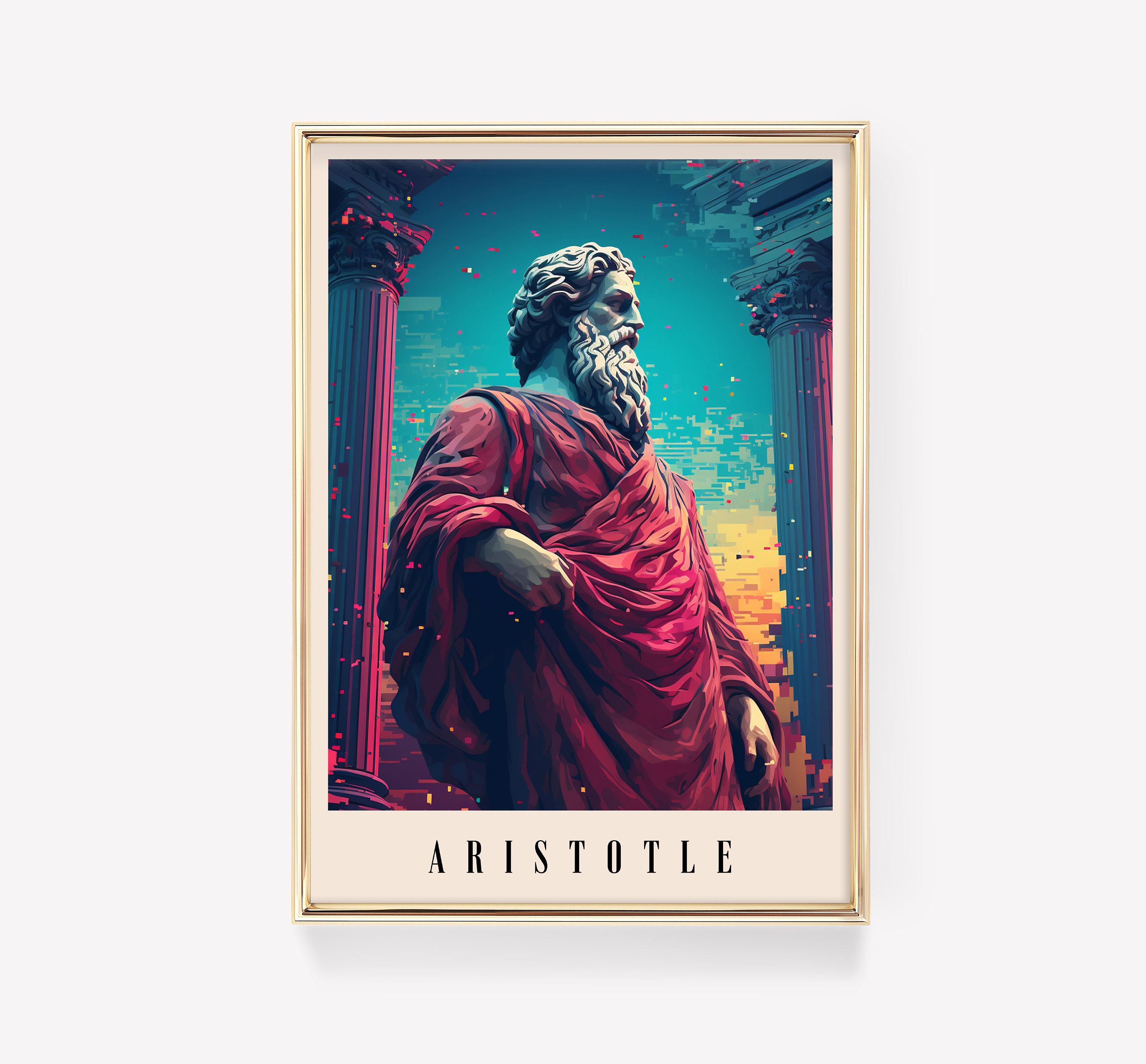 Aristotle Poster | Philosopher Print | Bookworm Gift | Home Decor ...