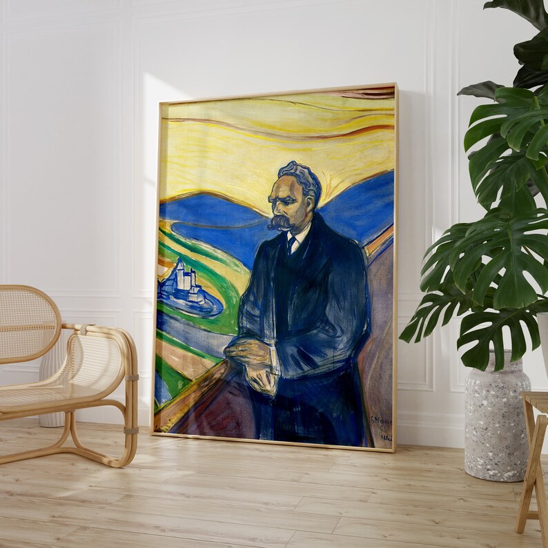 Edvard Munch Friedrich Nietzsche Portrait 1906 Canvas - Etsy