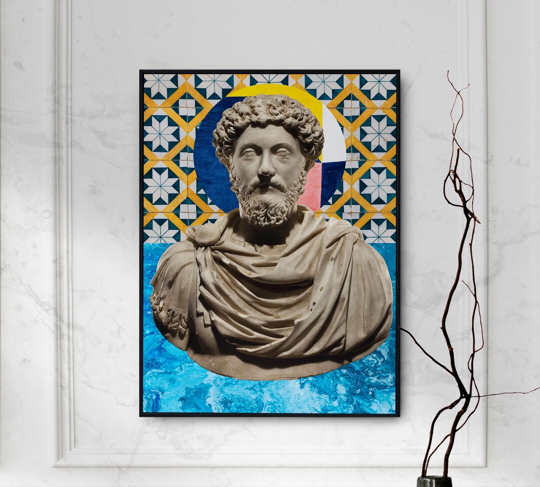 Marcus Aurelius Original Art Print - Abstract Poster Print Gift Wall ...